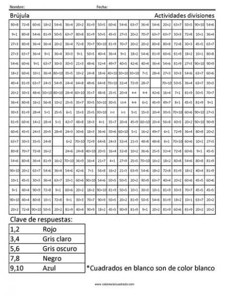 MM4 Minecraft Brujula divisiones | Colorear al Cuadrado